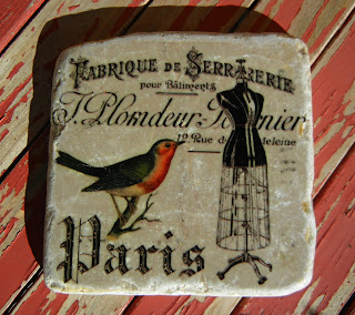Tinyrosebud3: French Tile Coasters - Coffee Time!