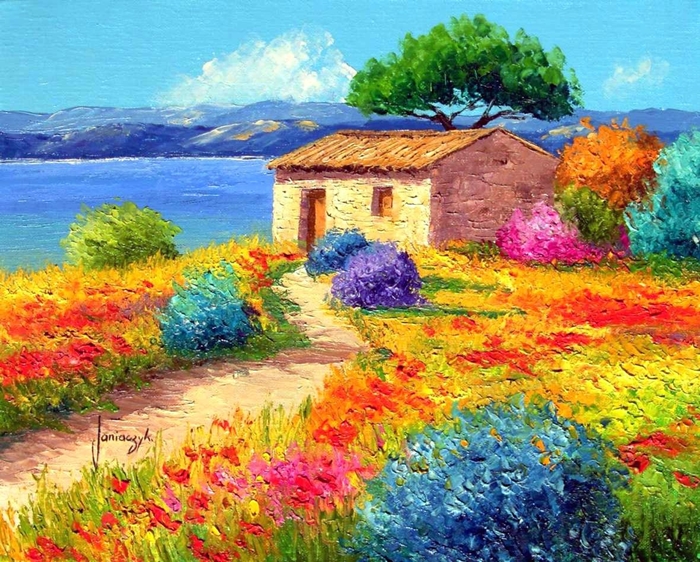 Pinturas que me gustan My Way: paisajes con vibrantes colores