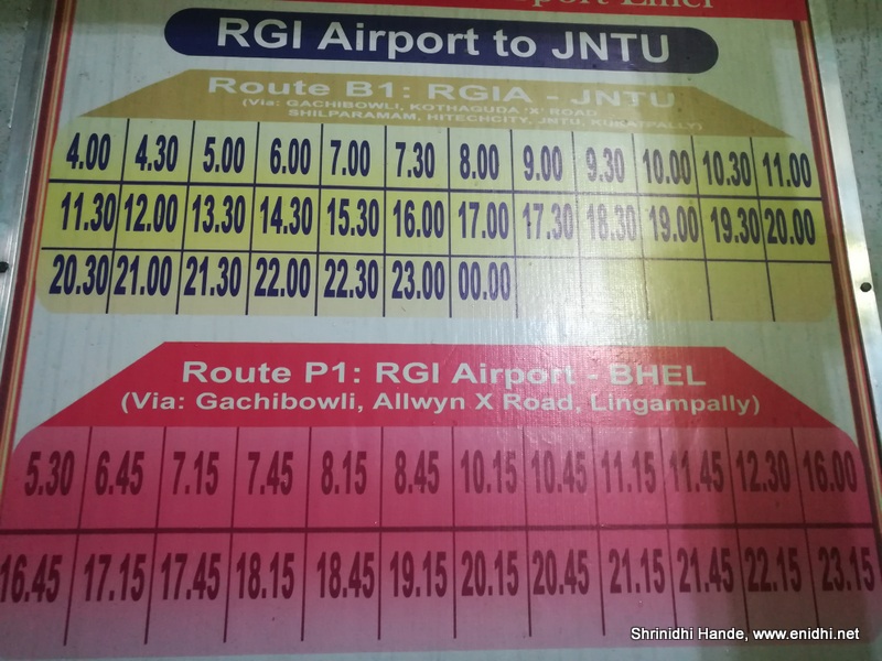 Cheapest way to reach Hyderabad airport-RGIA bus timing, fare and ...