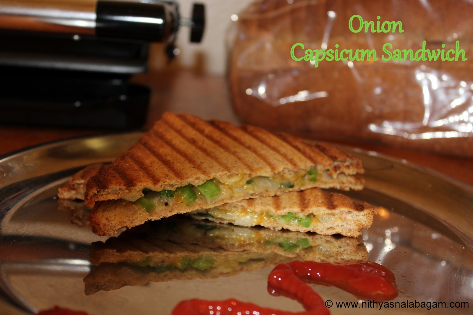 Onion Capsicum Sandwich | Quick Breakfast Recipe |Nithya's Nalabagam