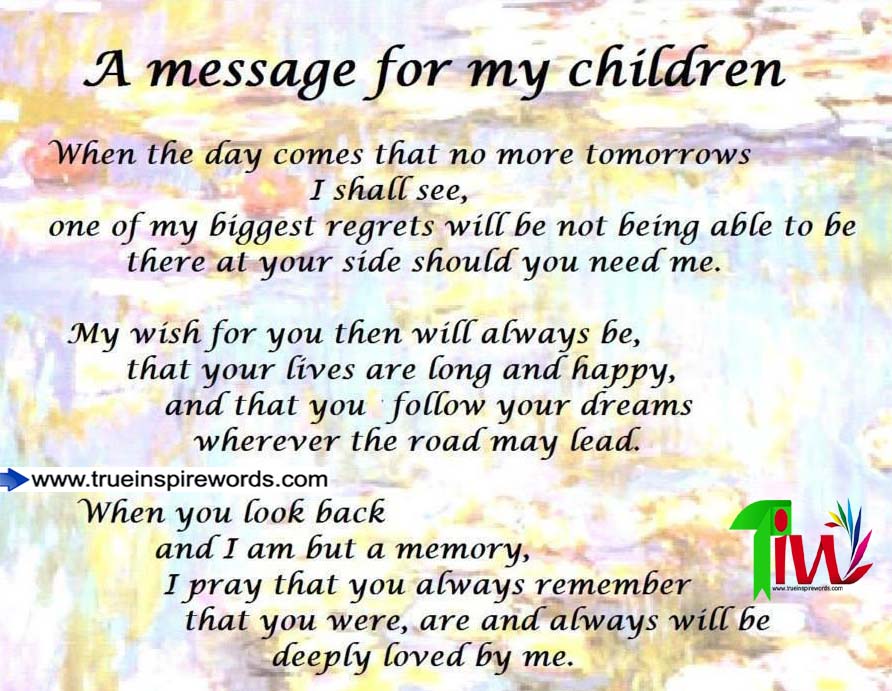 Children Always Remember ~ True Inspire Words
