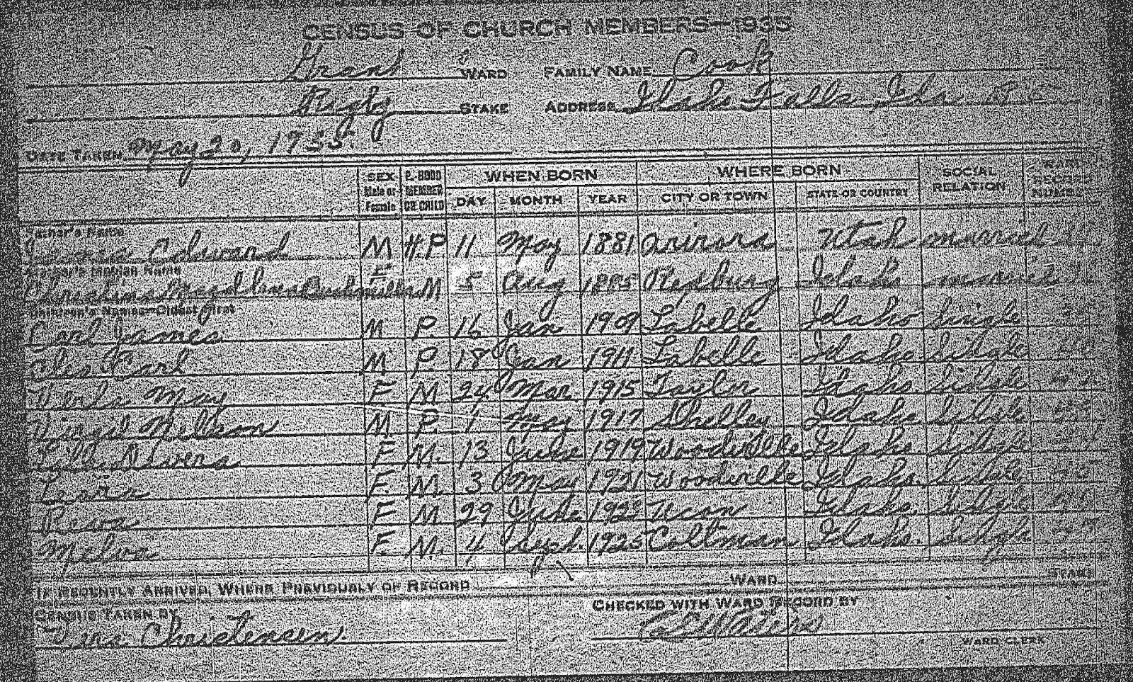 Cook Family History: James Edward Cook - Part 3