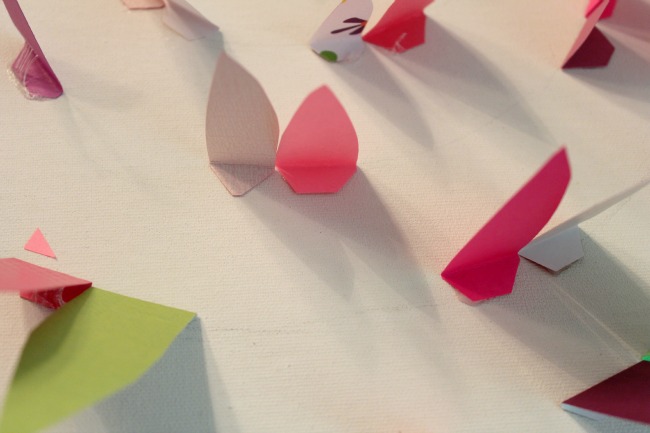 Make Wall Art With Pieces of Colored Paper - Crafts a la mode