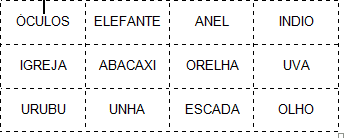 Recorte e colagem: Nome de figuras ~ Cantinho das Atividades