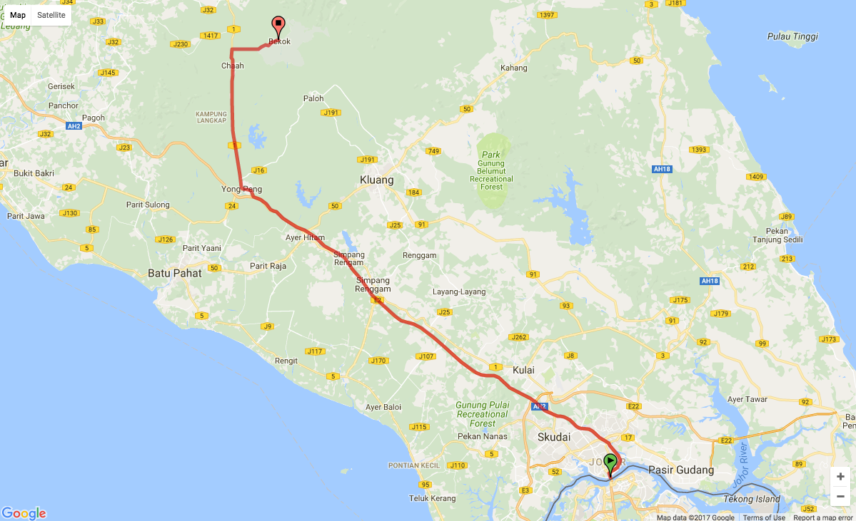 Visit Bekok: Getting to Bekok