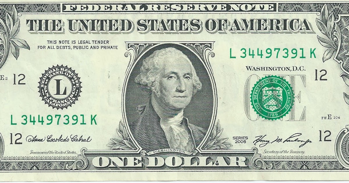 International Banknotes: 1 United States Dollar (USD), 2006 SAN FRANCISCO