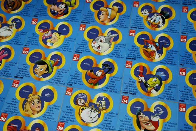 Filmic Light - Snow White Archive: 1992 Dynamic "Magic of Disney" Stickers