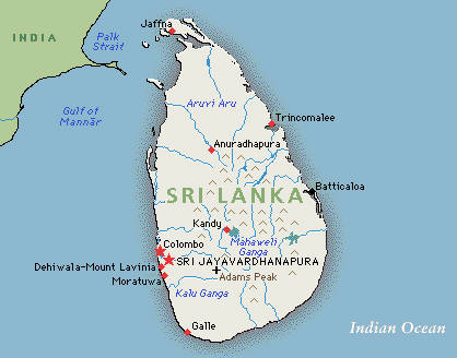 My Note Book: Location of Sri Lanka