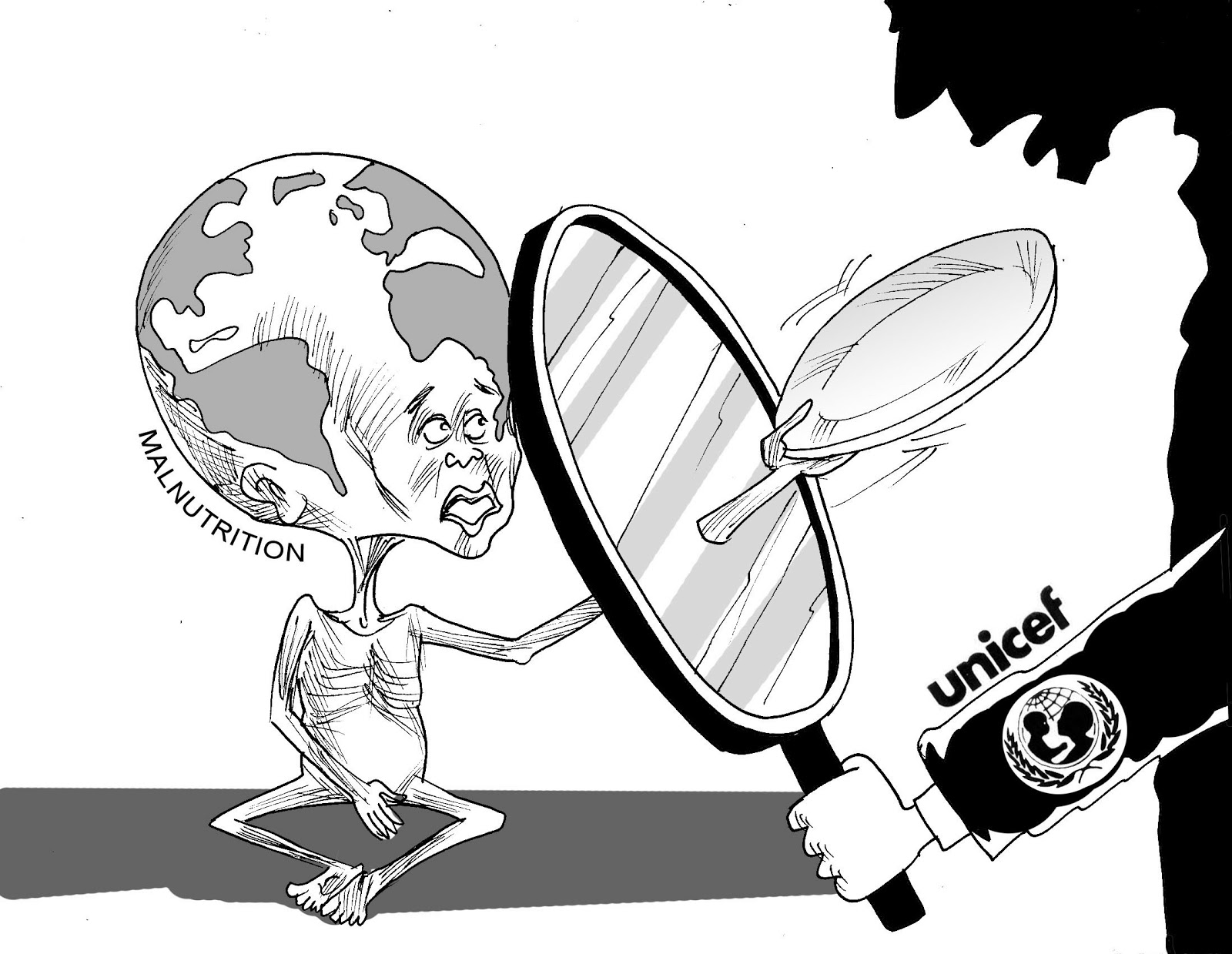 my cartoons and comicstrip: malnutrition editorial cartoon by bladimer usi