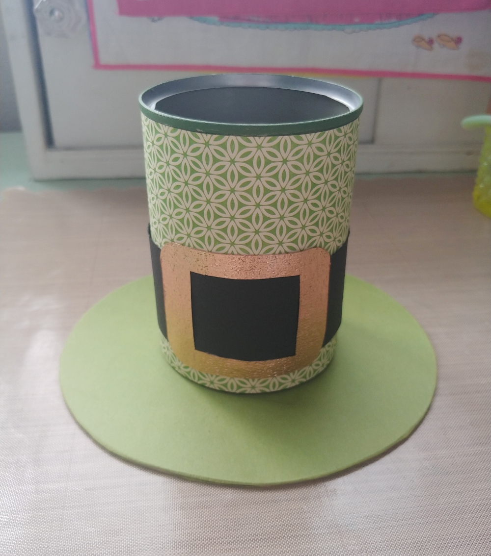 Upcycled Tin Can St. Patrick's Day Hat - Little Vintage Cottage