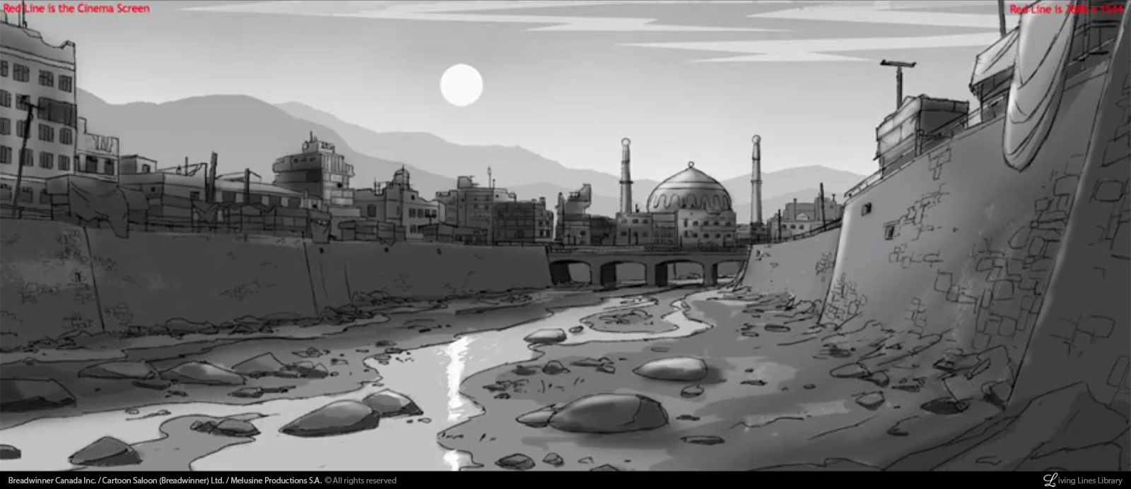 Living Lines Library: The Breadwinner (2017) - Concept & Production Art