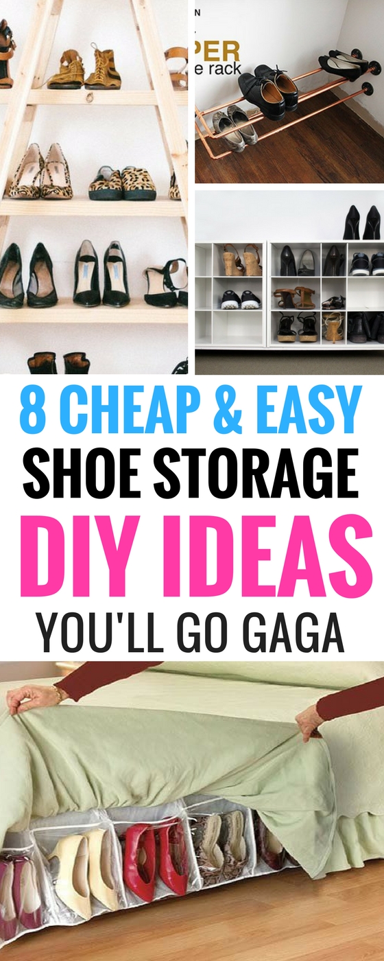 8 Shoe Storage DIY Ideas You'll Go Gaga Over - Craftsonfire