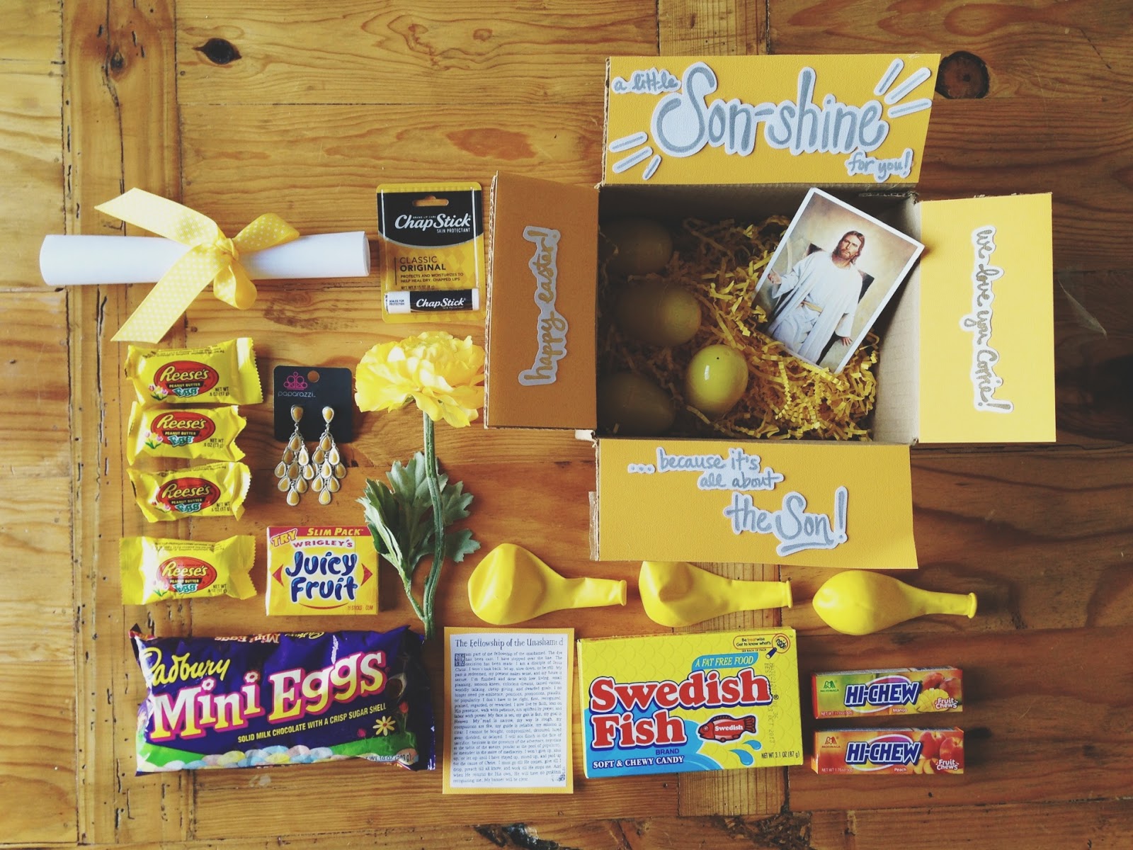 LIFE IS SWEET: "Son-shine" Easter Package for Our Missionary