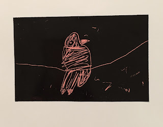 Doodlebug Dabblings: Scratch Art birds