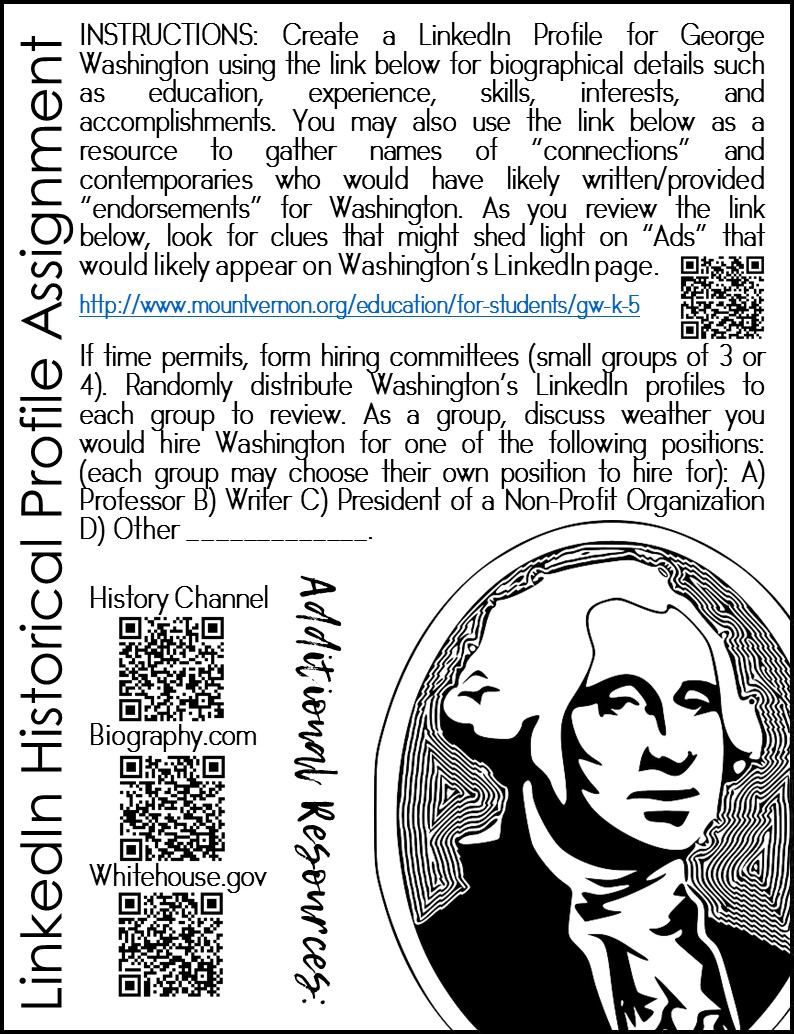 Creating a LinkedIn Profile for a Historical Figure