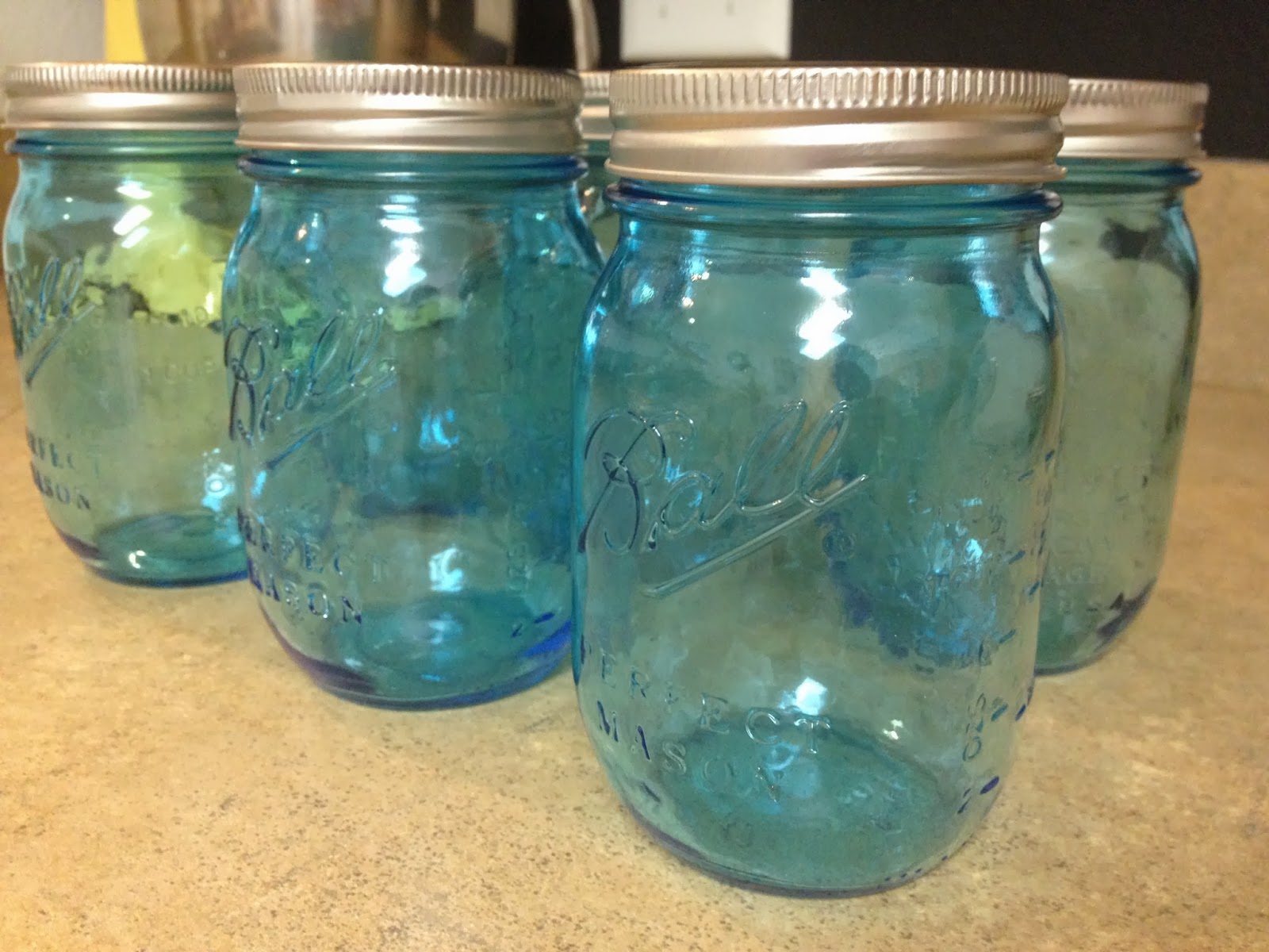 Inspired Whims: Turquoise Ball Mason Jars