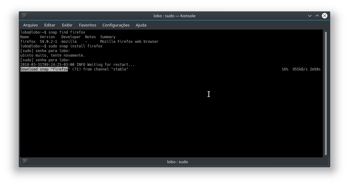 Firefox disponível por Snap para GNU/Linux