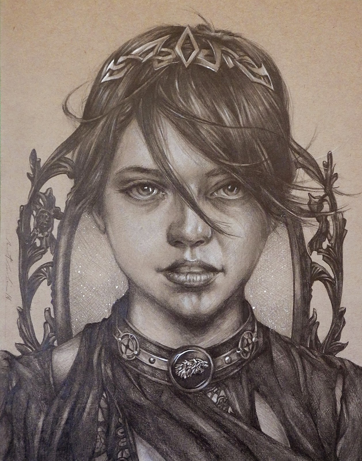 Social Filter: Arya Stark, Little Wolf - Game of Thrones Drawing