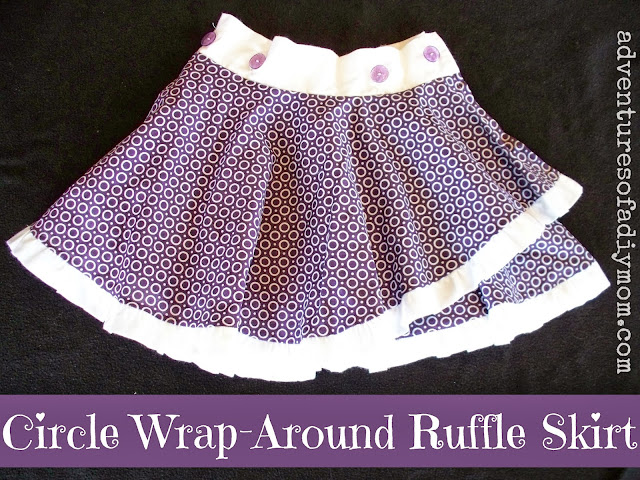 How to Make a Circle Wrap-Around Ruffle Skirt - Adventures of a DIY Mom