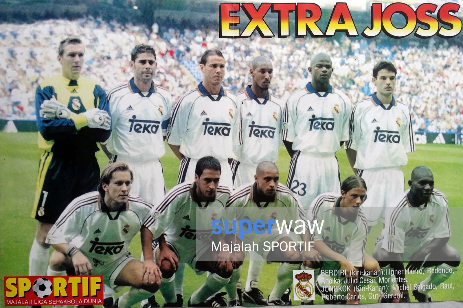 POSTER TIM REAL MADRID 1998