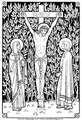 Crucified For Us Coloring Page | Color The Bible