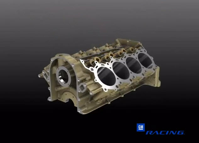 คลิปแอนิเมชั่น3Dการประกอบเครื่องยนต์GM Racing R07 EngineของCHEVROLET ...