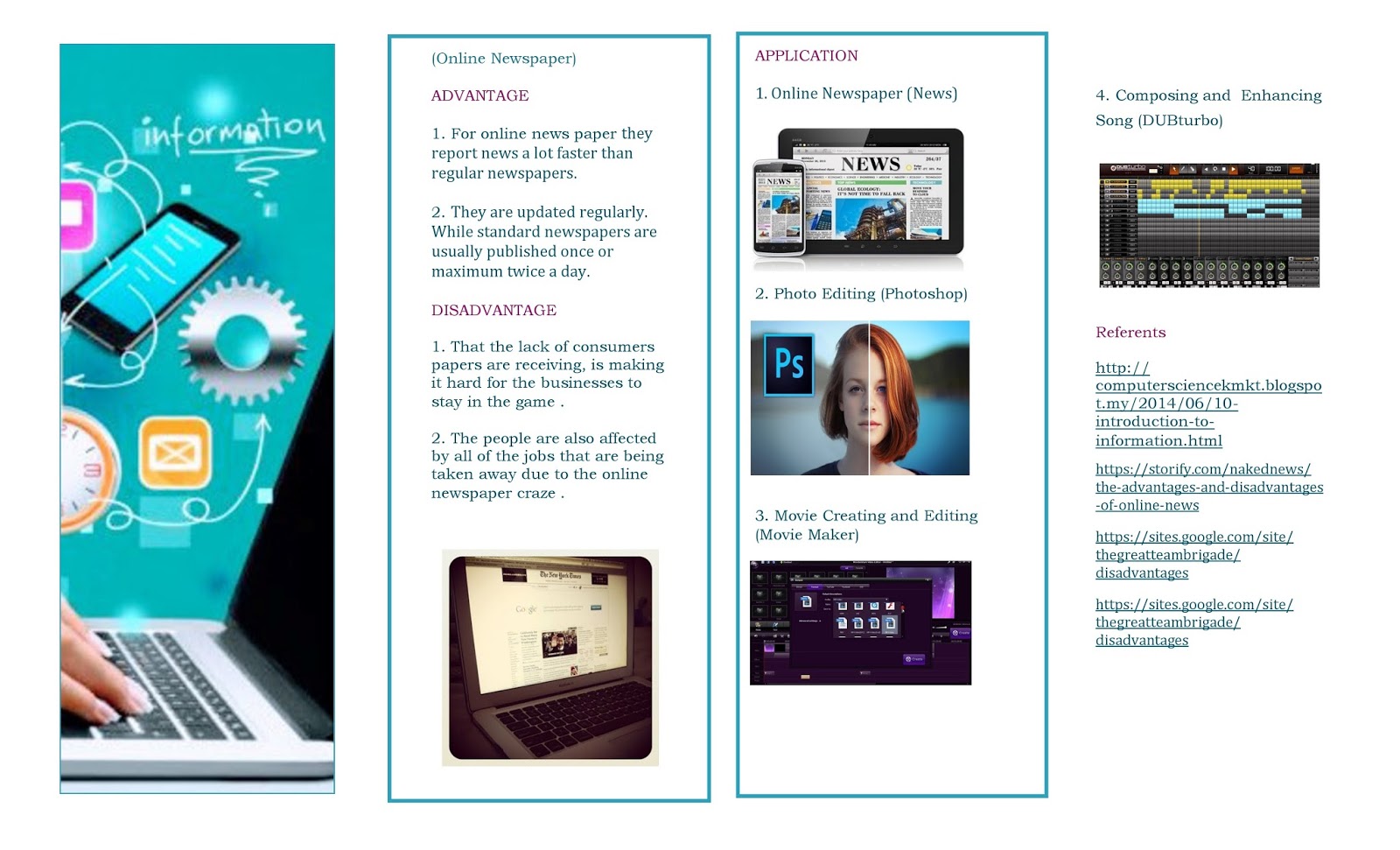 Application of Information Technology (Publishing) : Brochure