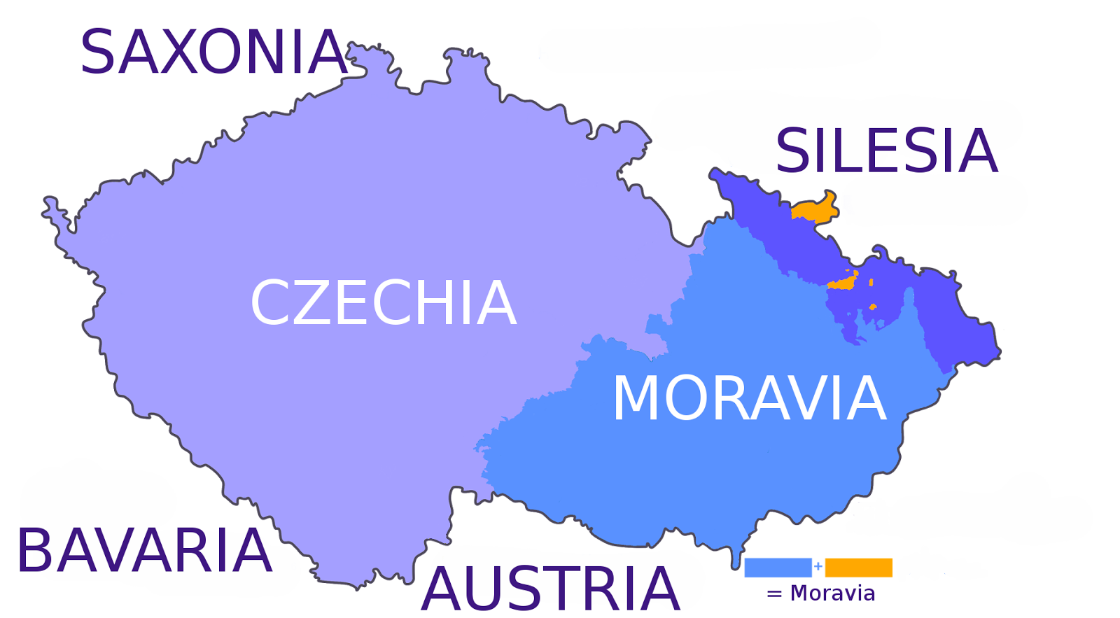 Moravská orlice: Czechia (Čečíja, amer. angl. Čečia) = Čechy, Moravia ...