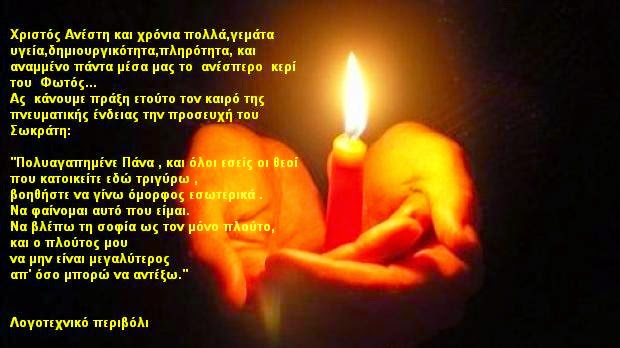 Πασχαλινές ευχές