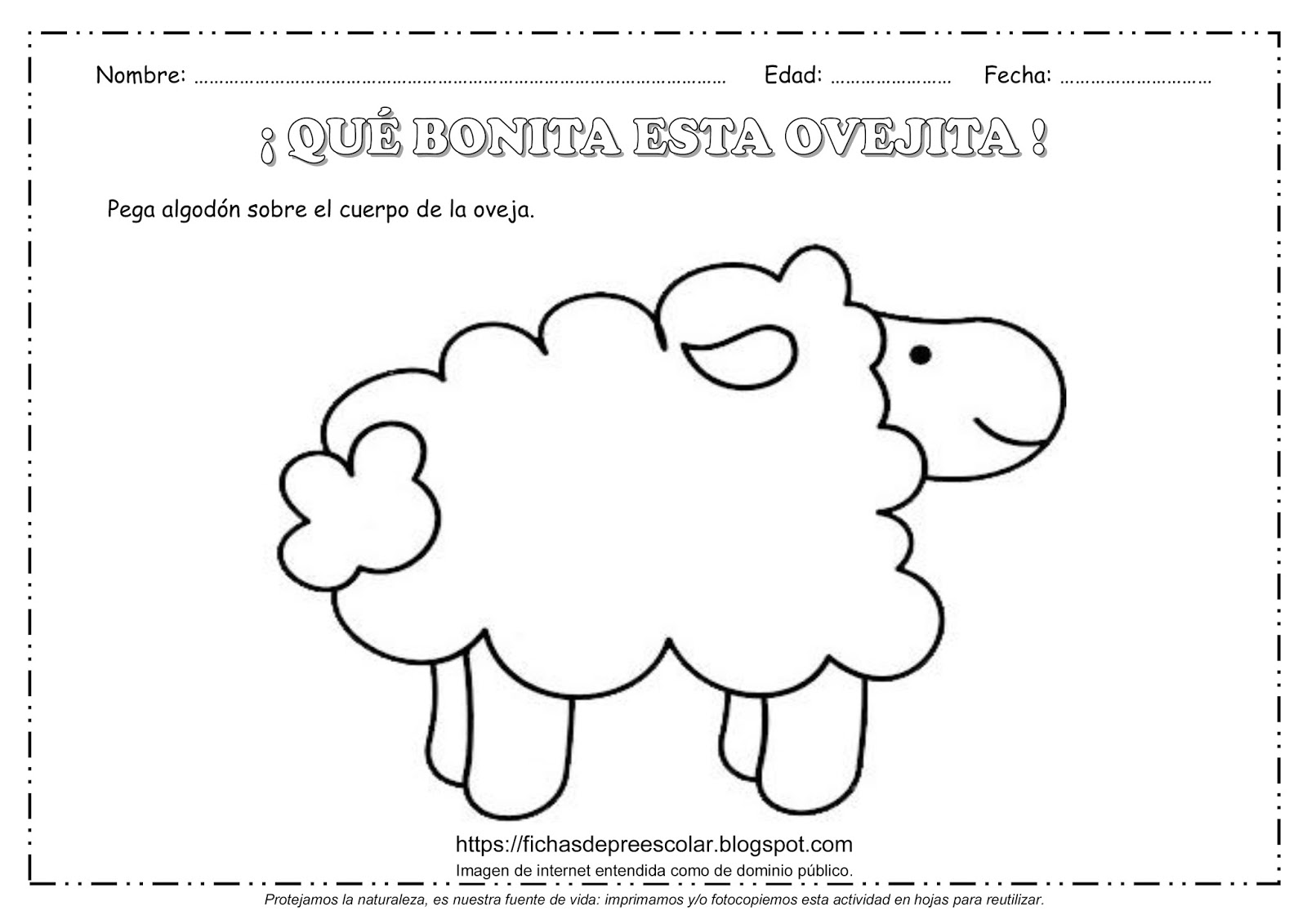 FICHAS DE EDUCACIÓN PREESCOLAR: ACTIVIDAD DE EXPRESIÓN PLÁSTICA CON ...