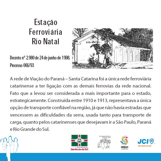 São Bento do Sul em fotos: Estação de Trem do Rio Natal