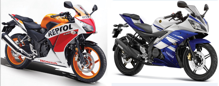OTOMOTIF: Honda CBR 150R All New VS Yamaha YZF R15