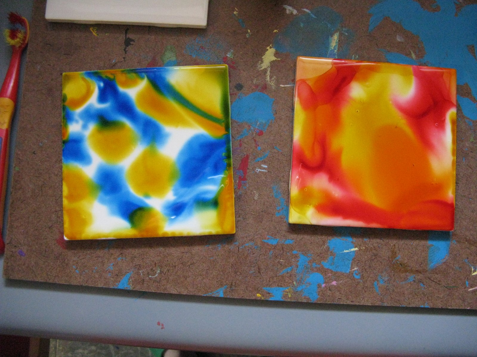 Luminous Quilts: Adirondack Alcohol Ink Tiles