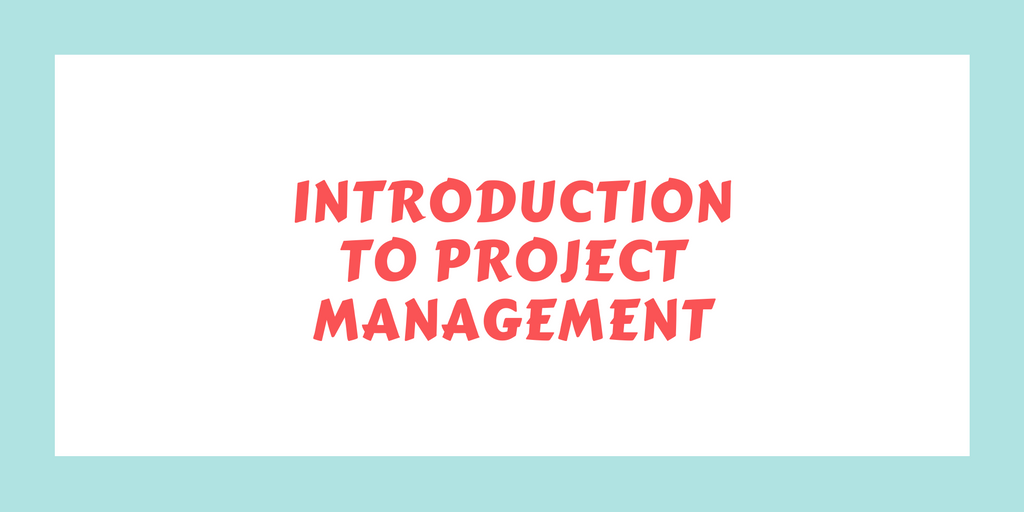 Introduction To Project Management Introduction To Project Management