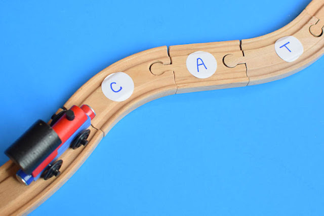 Train Track Word Building | What Can We Do With Paper And Glue