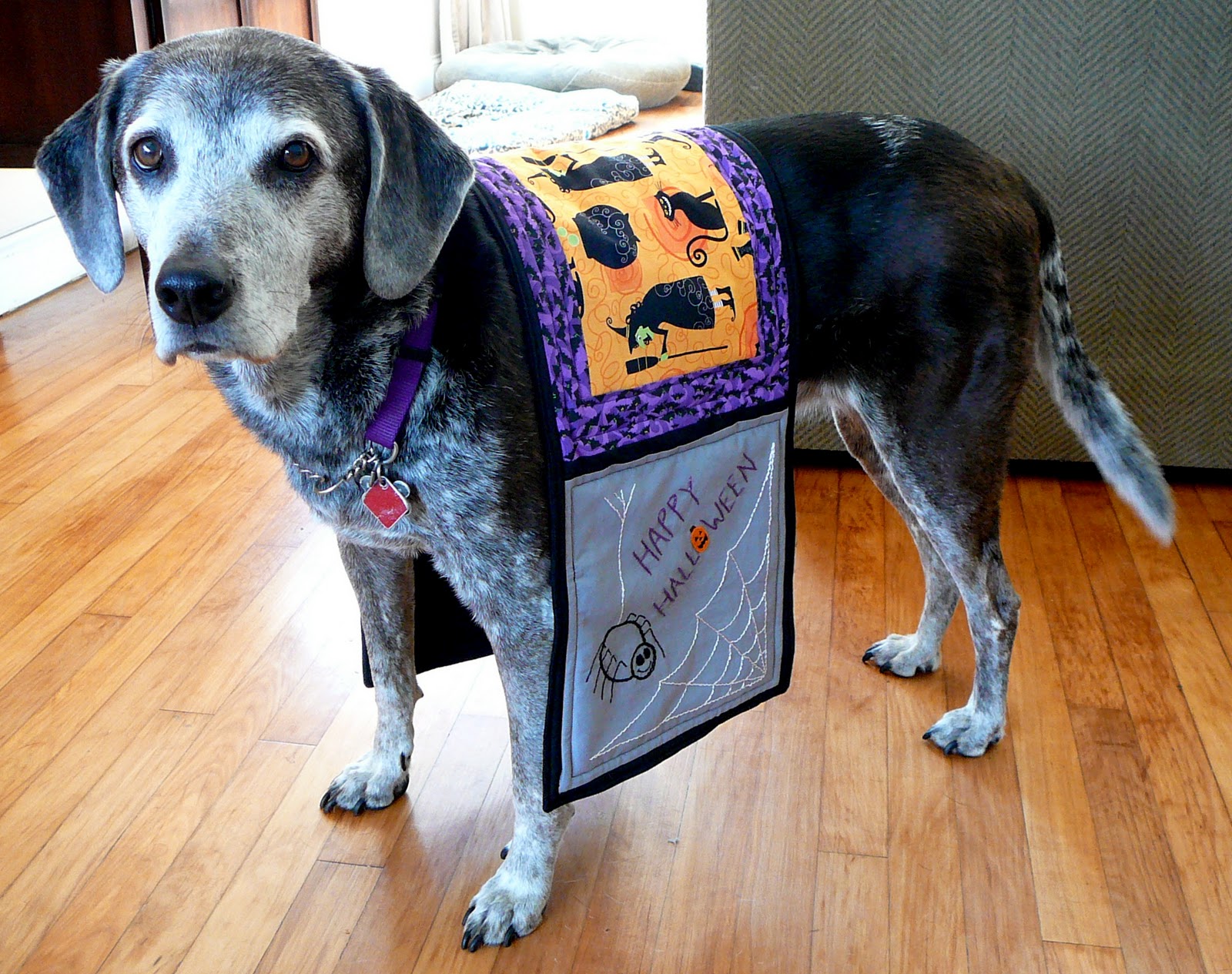 Rhinestone Beagle: HTTC - Spooky Embroidered Table Runner