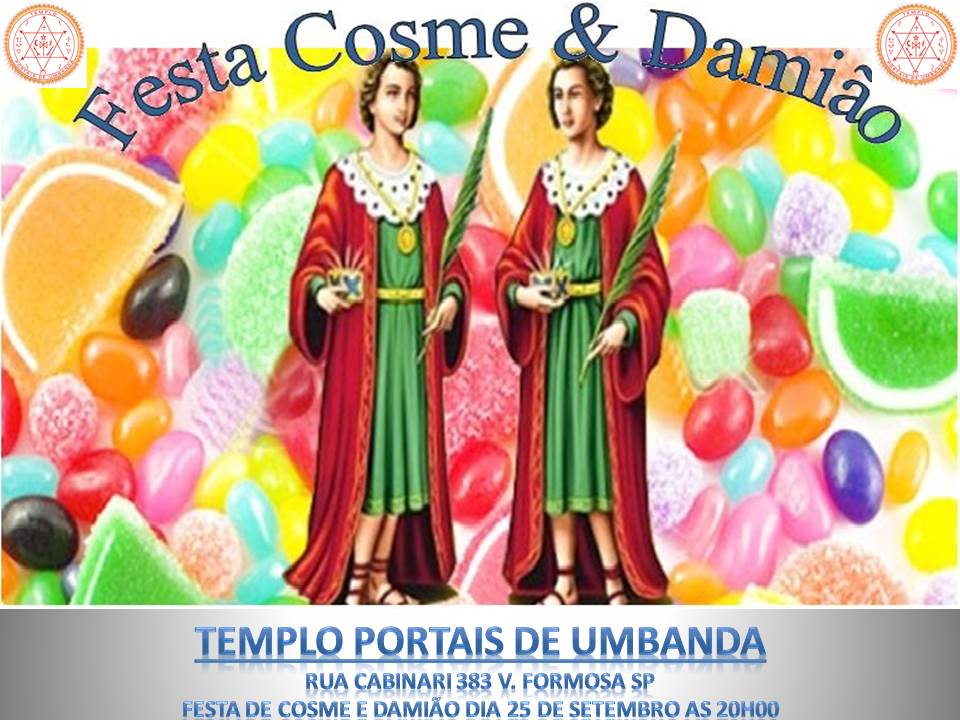 Templo Portais De Umbanda Festa De Cosme E Damião Templo Portais De