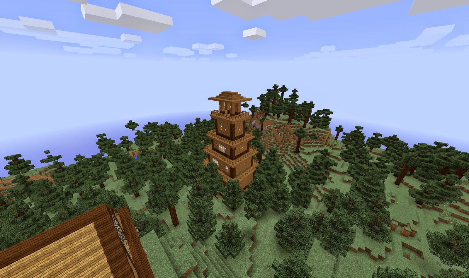 JD's Gaming Blog: Minecraft Creations: The Spruce Forest Tower