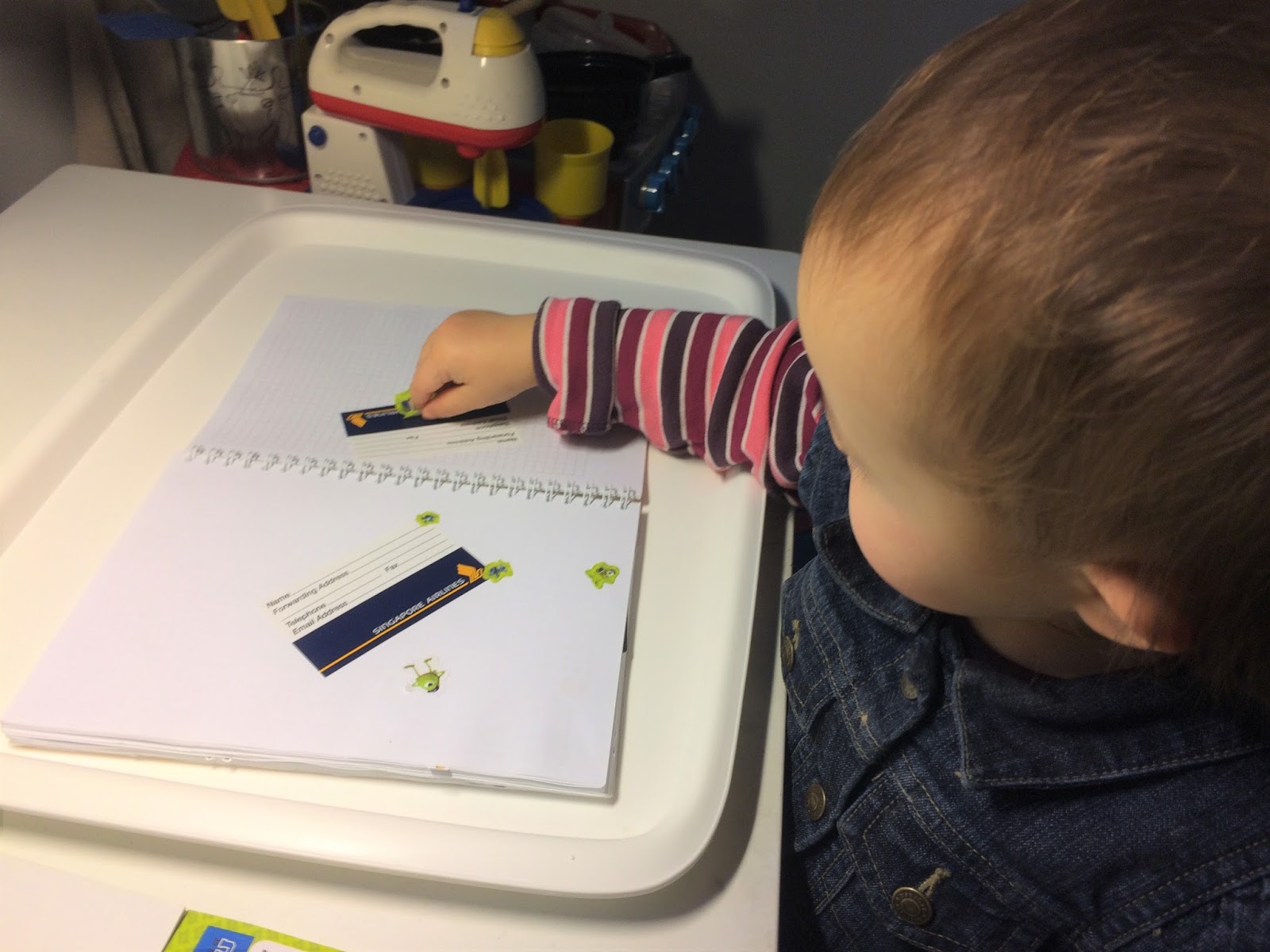 Family FECS: Montessori Activity: Pasting Stickers