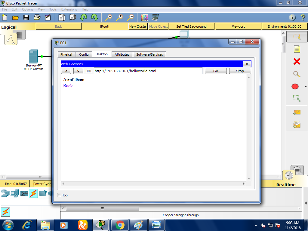 HTTP Server ( Cisco Packet Tracer )