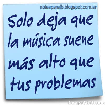 Nota 184 - Solo deja que la musica | Notas ImageChef