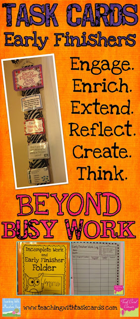 Task Card Corner: Early Finisher Task Cards : Beyond Busy Work!