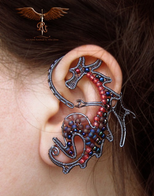 Wire Wrapped Ear Cuff Artistry by RockTime / The Beading Gem
