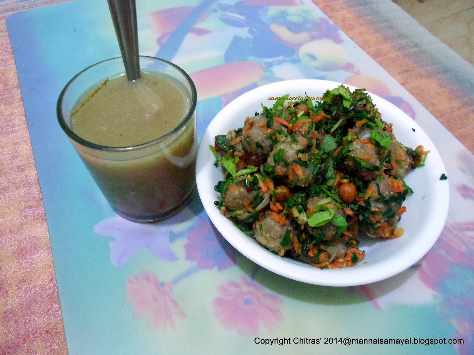 kalakkalsamayal: Bajra Singhara Neer Kozhukattai