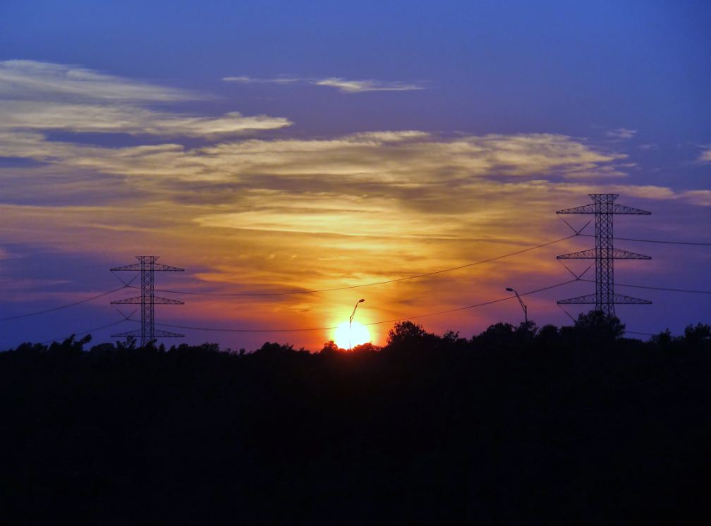 H-Town-West Photo Blog: Powerlines at sunset