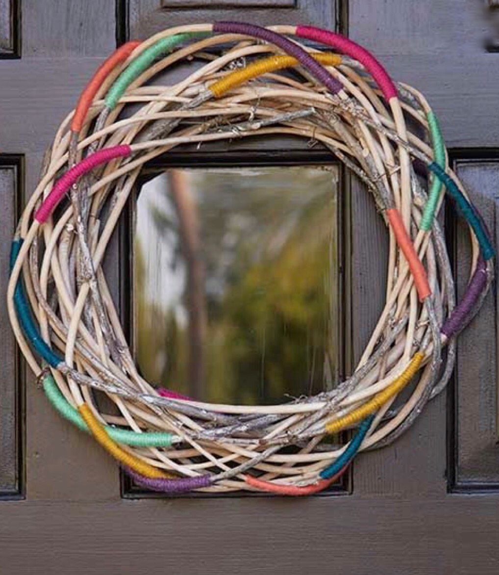 DIY: Springtime Color Block Wreath - Made by Carli