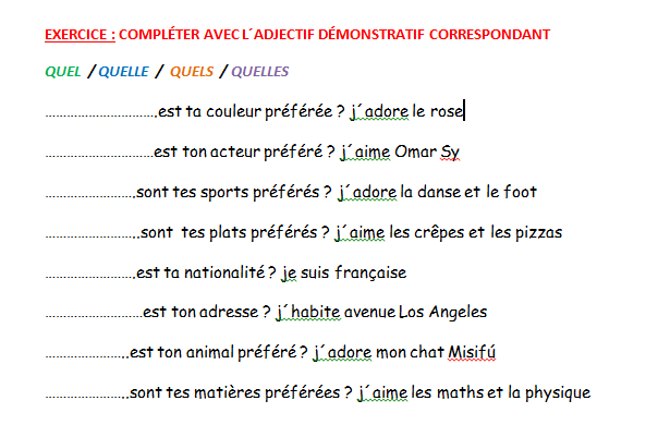 Blog de Français: les adjectifs interrogatifs