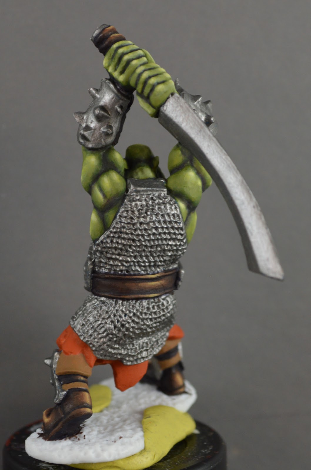 Jen's Mini Painting: Orlando: Face, Orc: Kilt, Straps