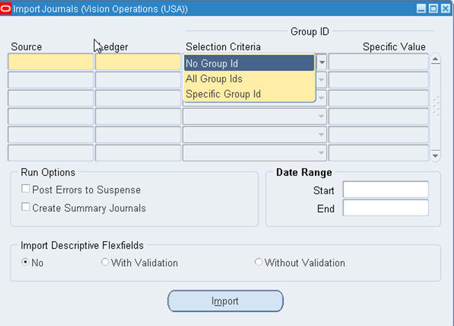 Oracle E Learning Journal Import In Gl