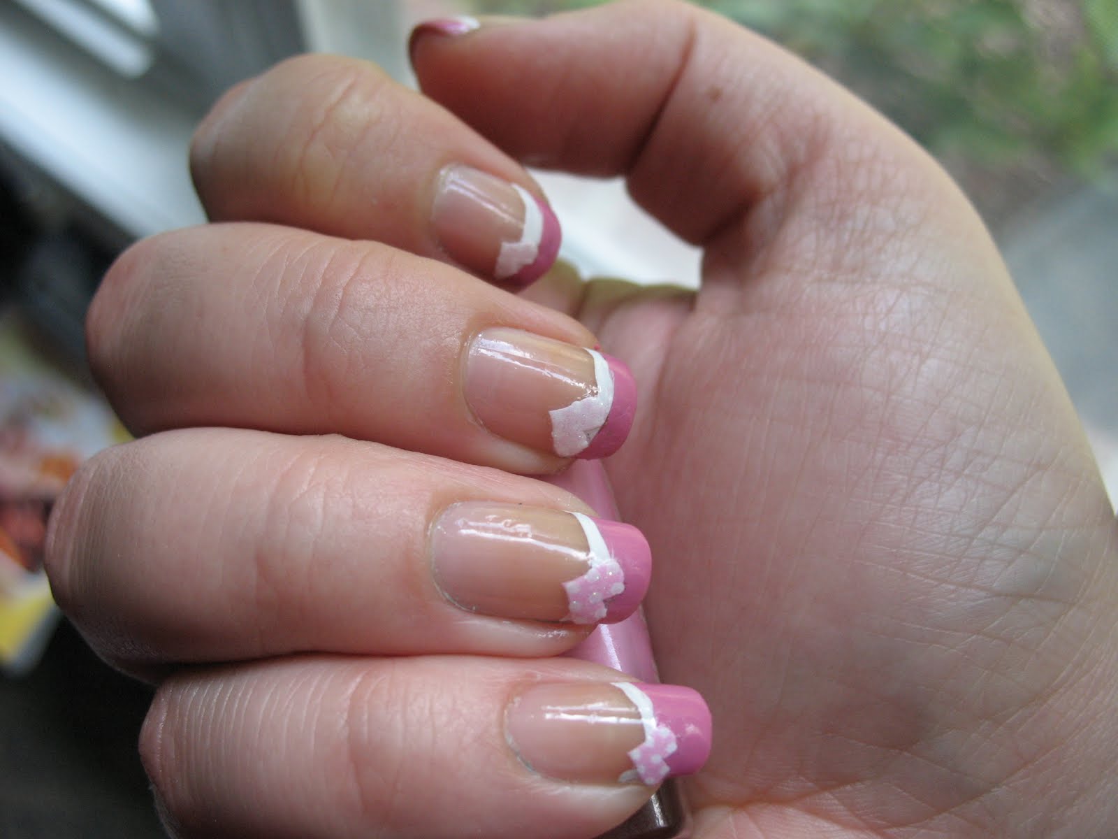 Moondancerjen's Nails: Pink Wednesday French Tips